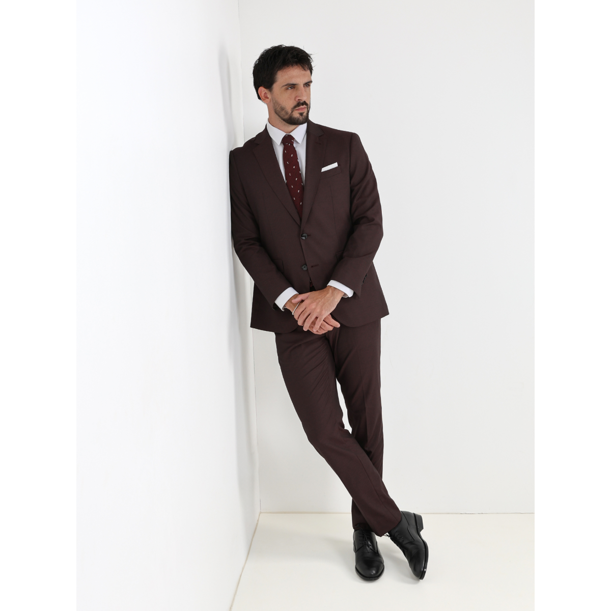 Regular fit plain suit - FAT0905VERMELHO | Suits Inc