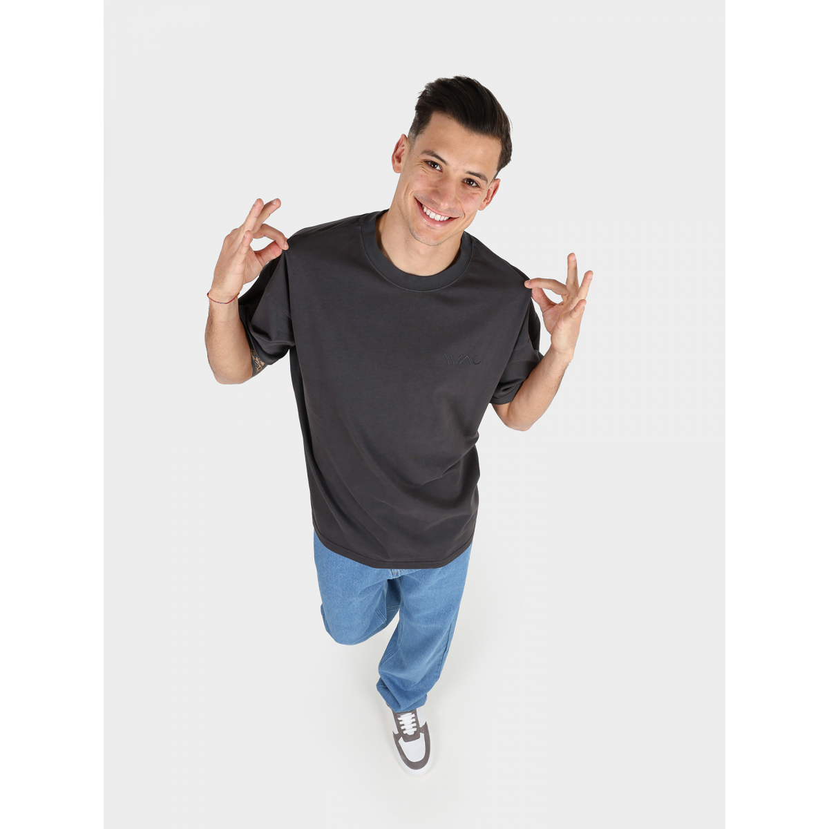 Logo oversize t-shirt - MAL0336CINZA - Suits Inc