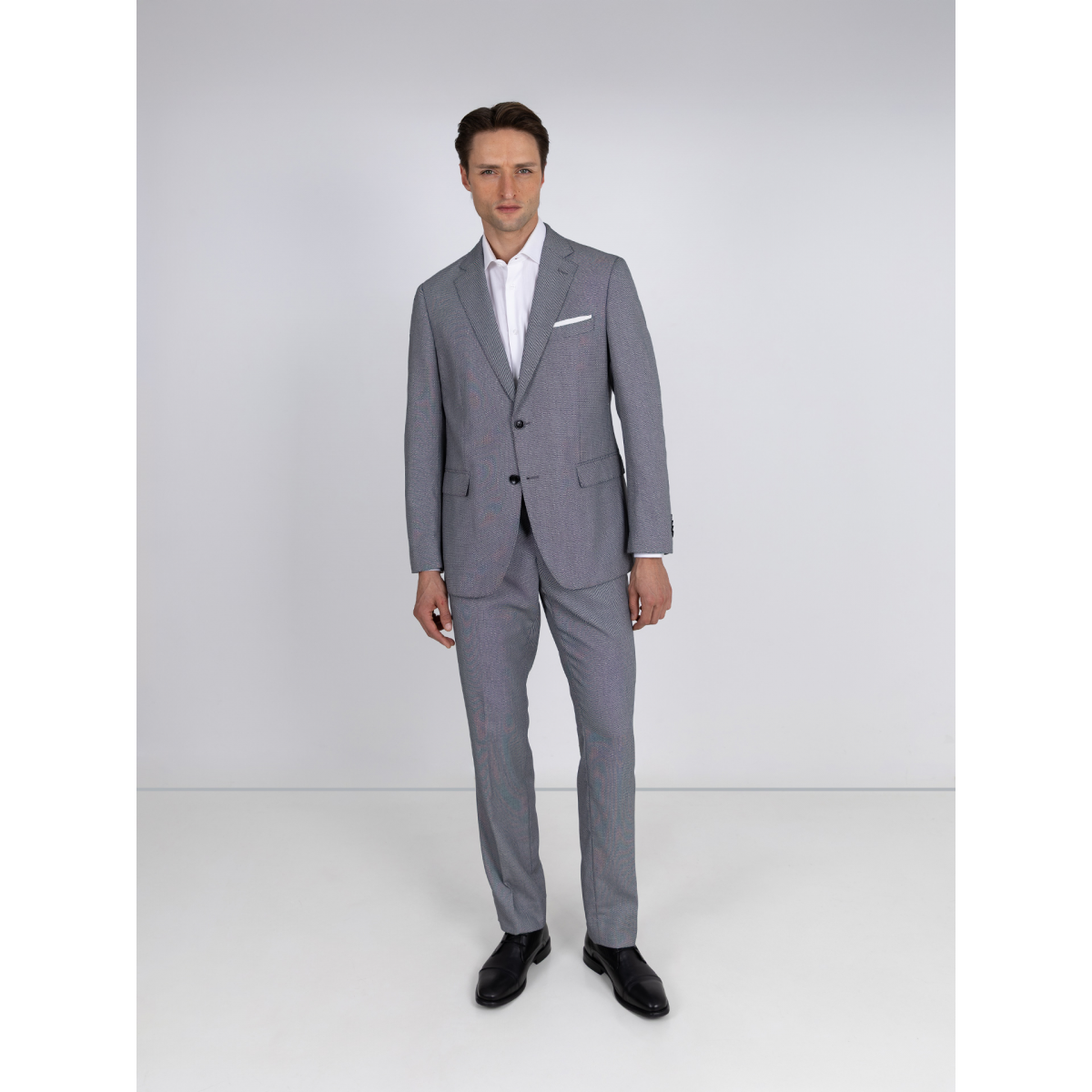 Regular Fit micro-pattern Suit - FAT1033CINZA - Suits Inc
